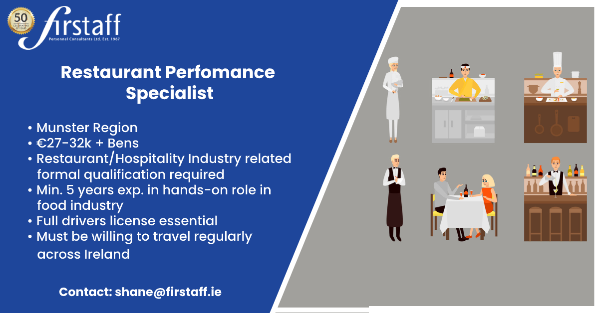 Restaurant Performance Specialist - Firstaff Recruitment Agency: Top ...